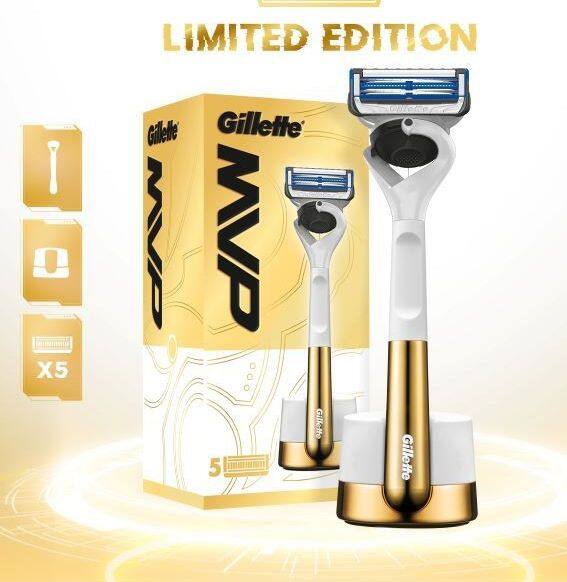 Gillette MVP Limited Edition MVP Set ( 1 X Premium Metal Handle + 5 X ...