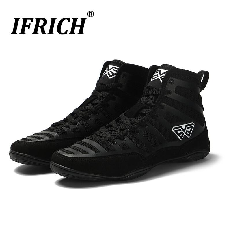 New Men Professional Boxing Wrestling Shoes Rubber Outsole Breathable ...