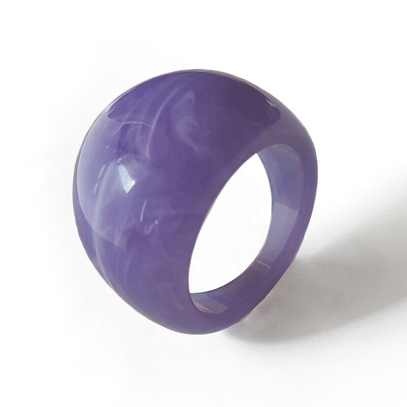 Jhu New Korea Colorful Transparent Resin Acetate Rings for Women Party ...