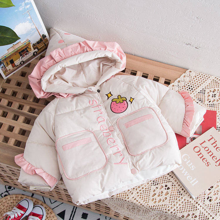 Girl's cotton padded clothes winter clothes new style girl baby's foreign style cotton padded ...