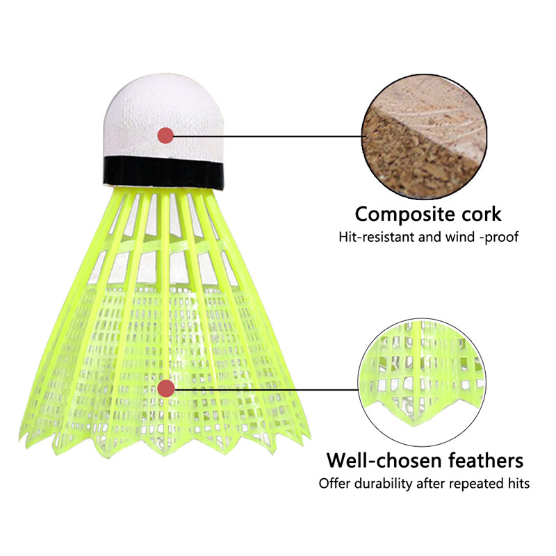 Yoomee 6Pcs Shuttlecocks Durable Plastic Badminton Shuttlecocks Indoor ...
