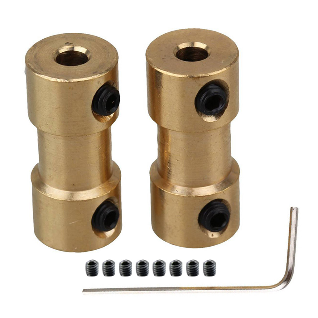 【🚛24 Hours Shipping】2PCS 2mm-6mm Brass Rigid Motor Shaft Coupling ...
