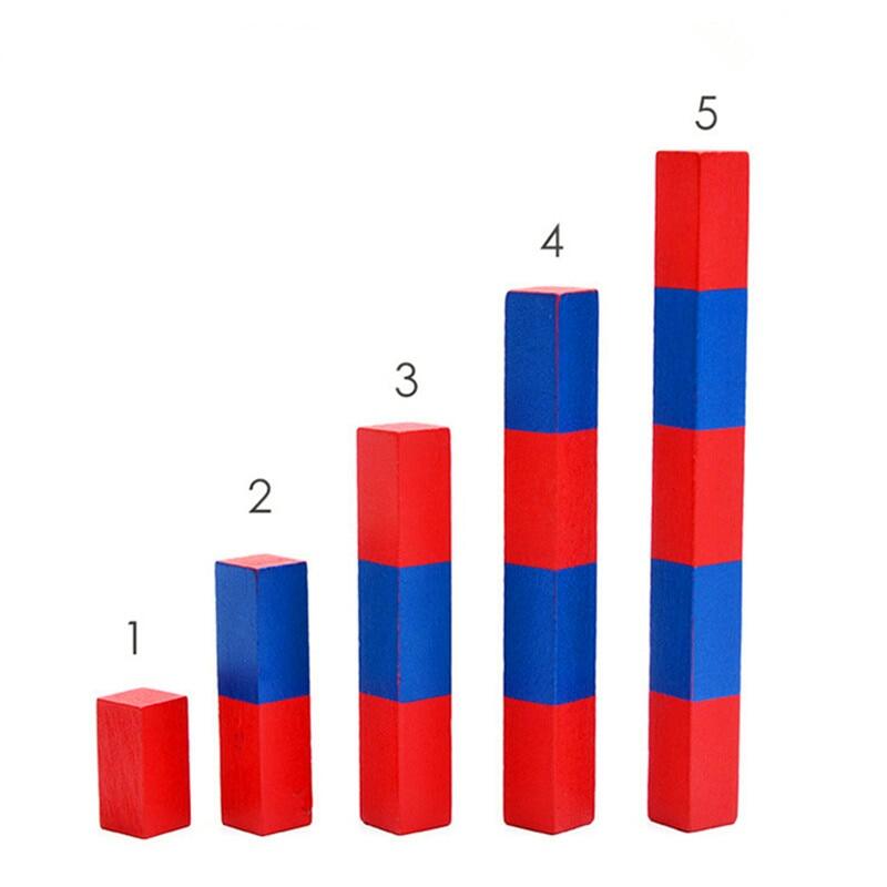 Baby Toy Numerical Rods Montessori Mathematics Red & Blue Rods Bar Math ...