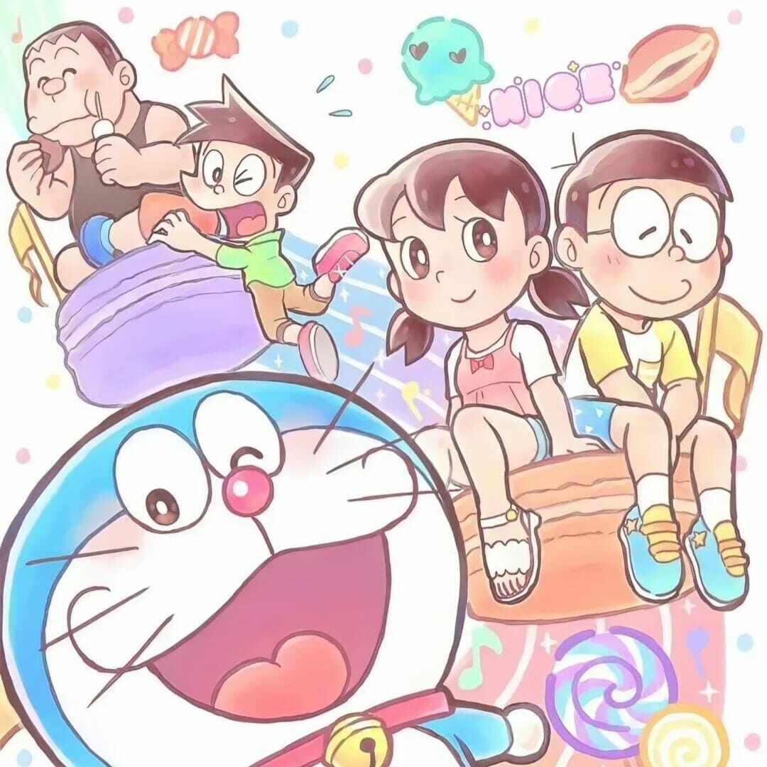 Doraemon 20*20cm Children Cartoon Diy Digital Oil Painting by Numbers ...