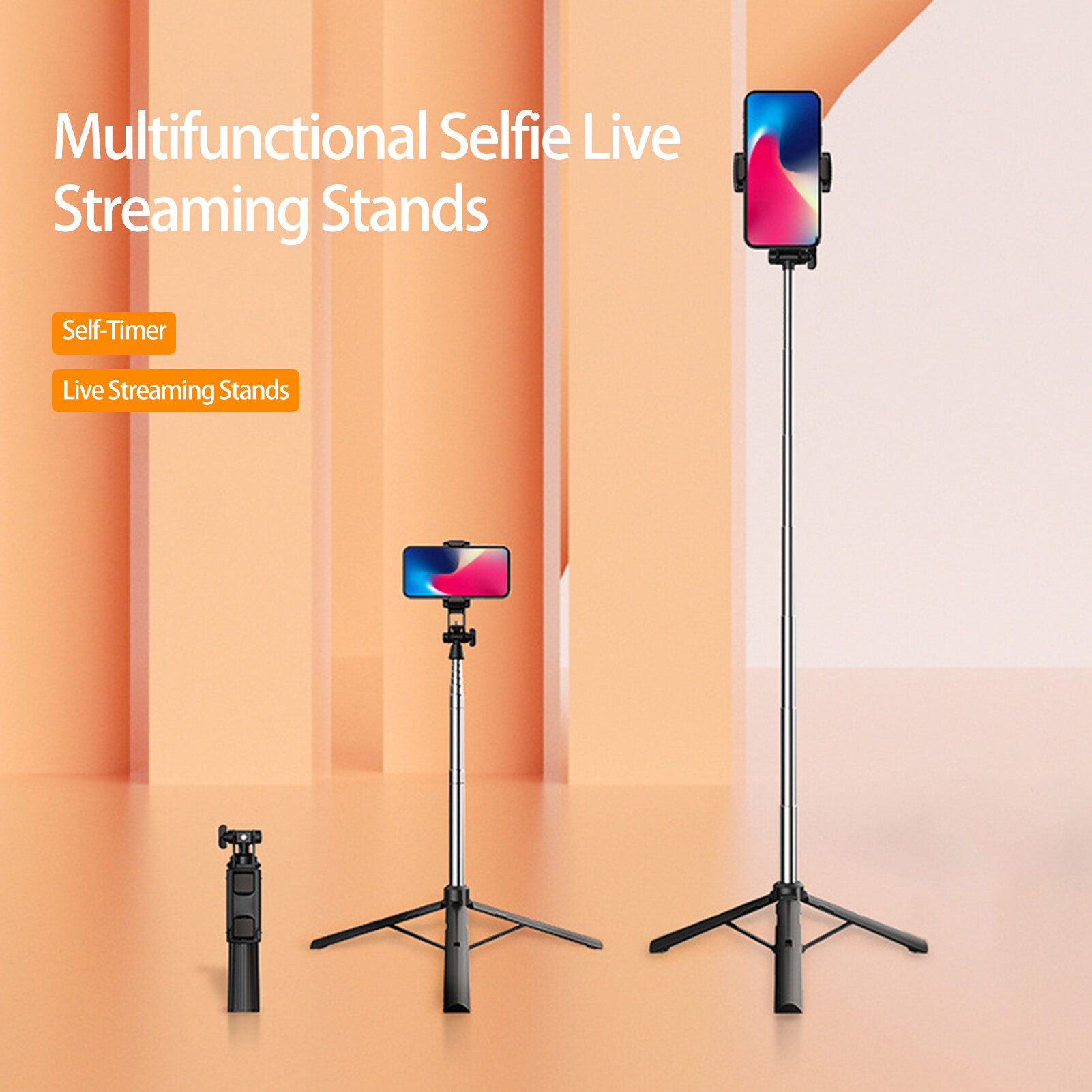 1 Set Selfie Stick 360 Degree Panoramic Shooting Steady Handle Anti ...