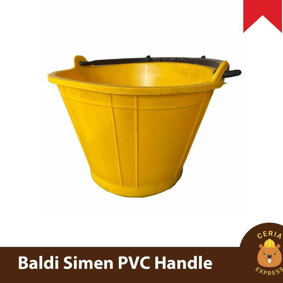 Yellow Cement Pail / Baldi Simen Kuning PVC Handle 7.5L | Lazada