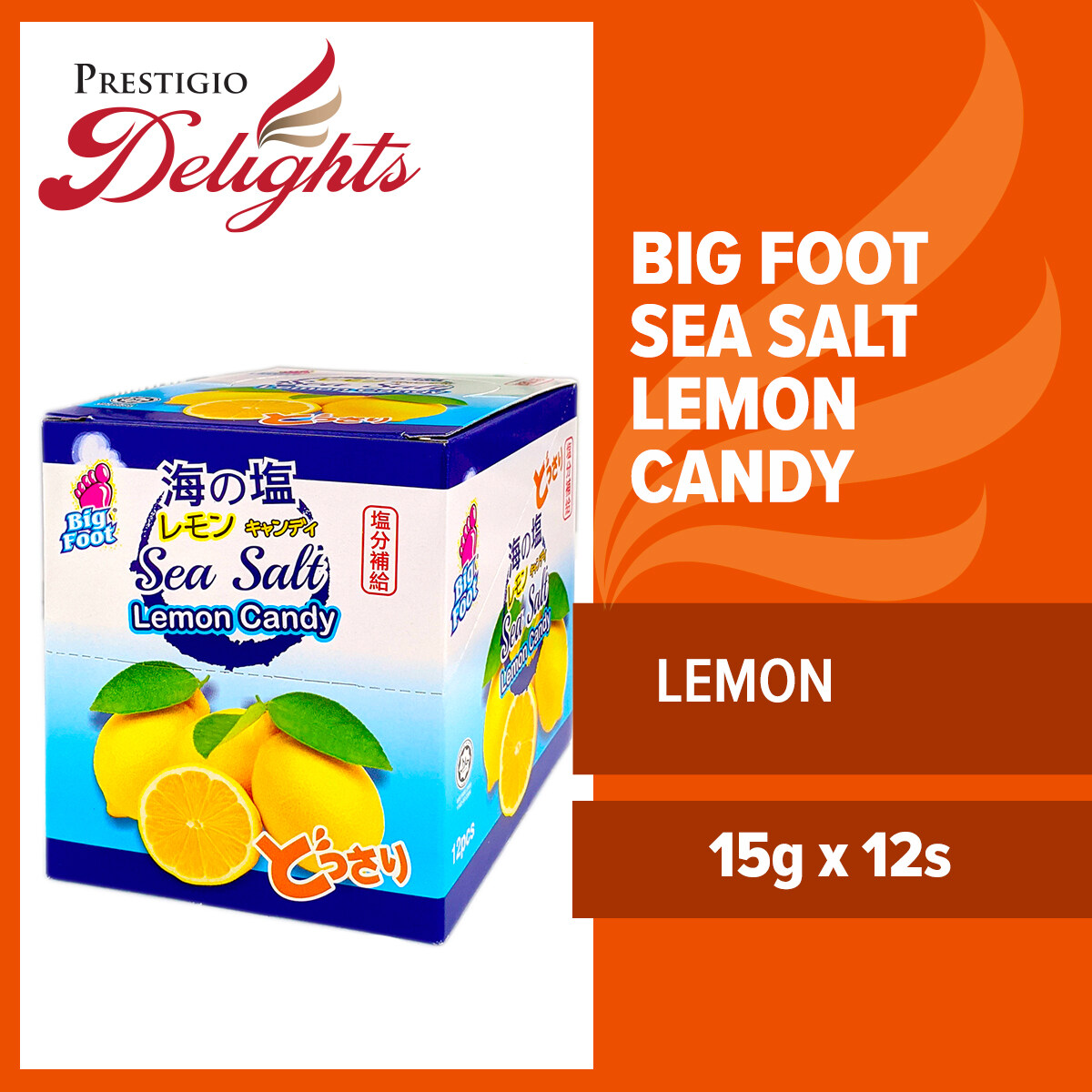 Big Foot Sea Salt Lemon Candy 15g x 12's | Lazada