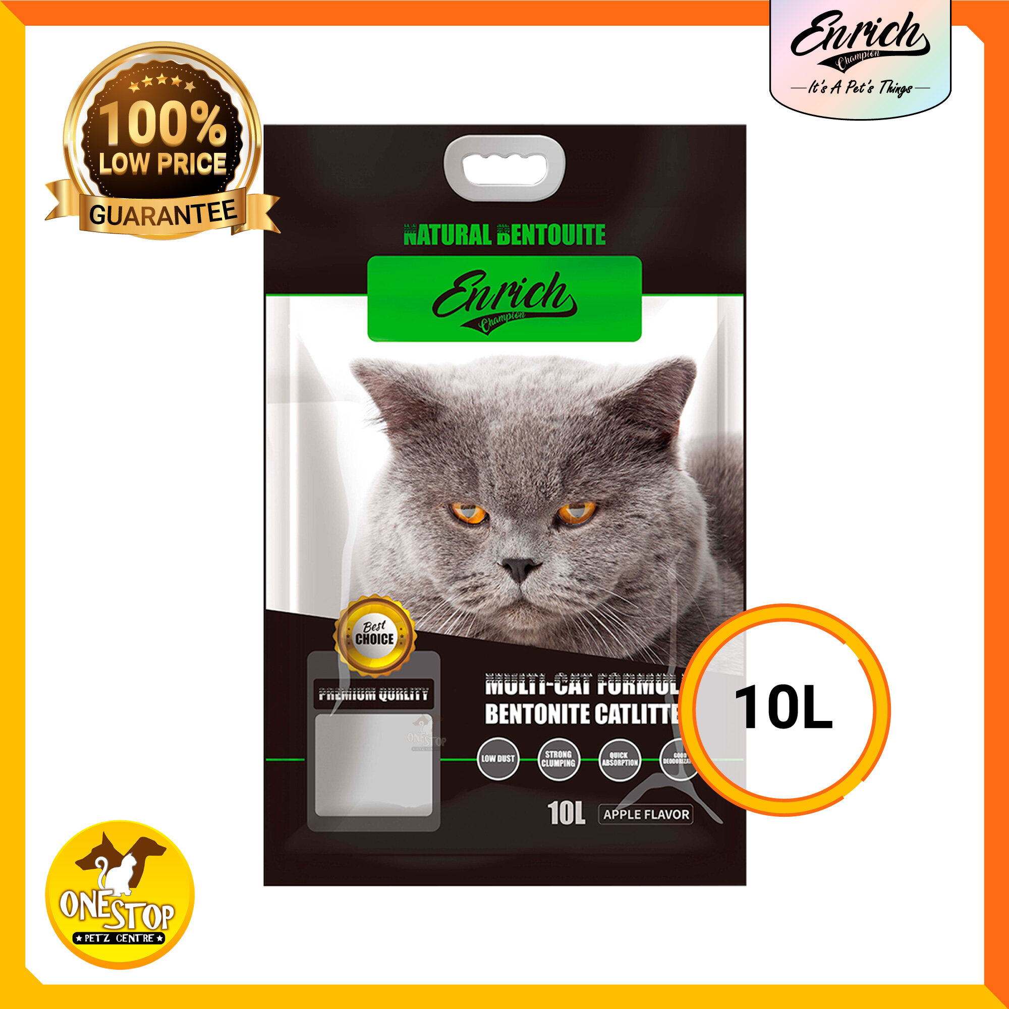 Enrich Champion Multi-Cat Litter 10L | Lazada