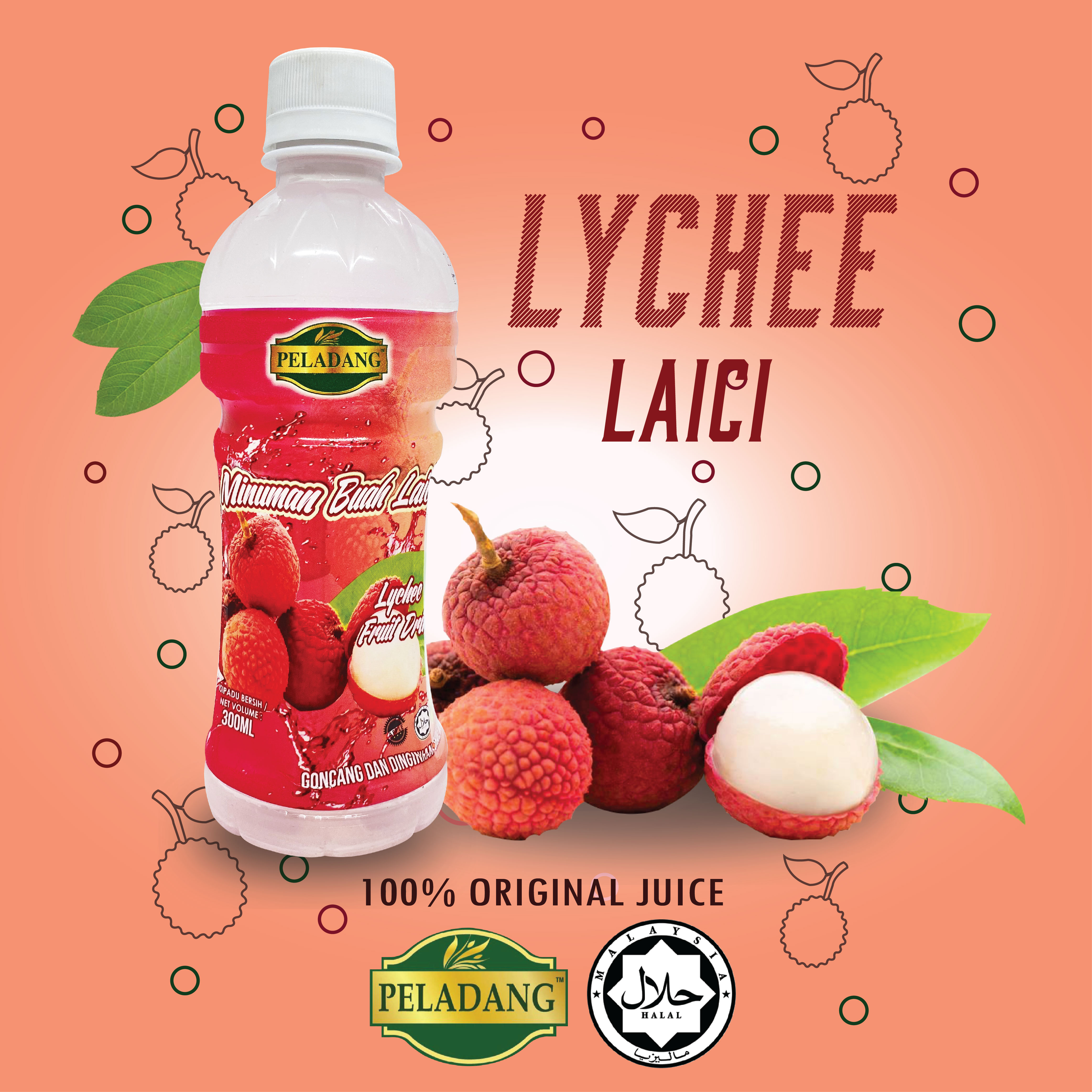 PELADANG Lychee Fresh Juice 300ml / Jus Buah Laici | Lazada