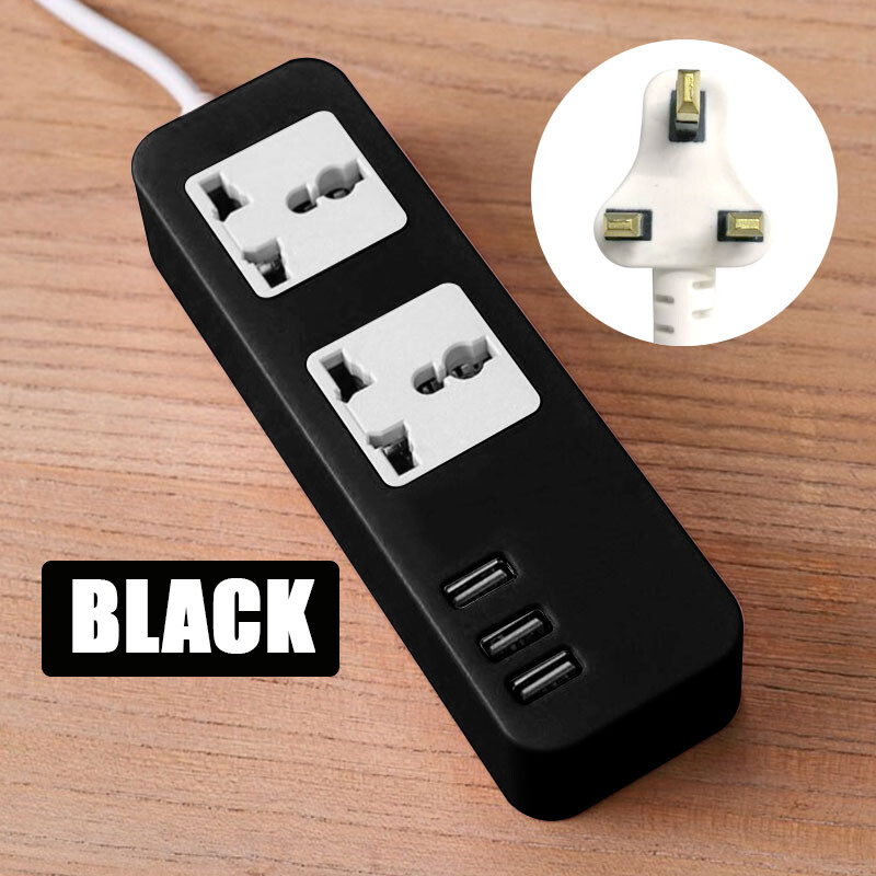 Trailing Multi Universal Socket USB Power Extension Charger Adapter ...