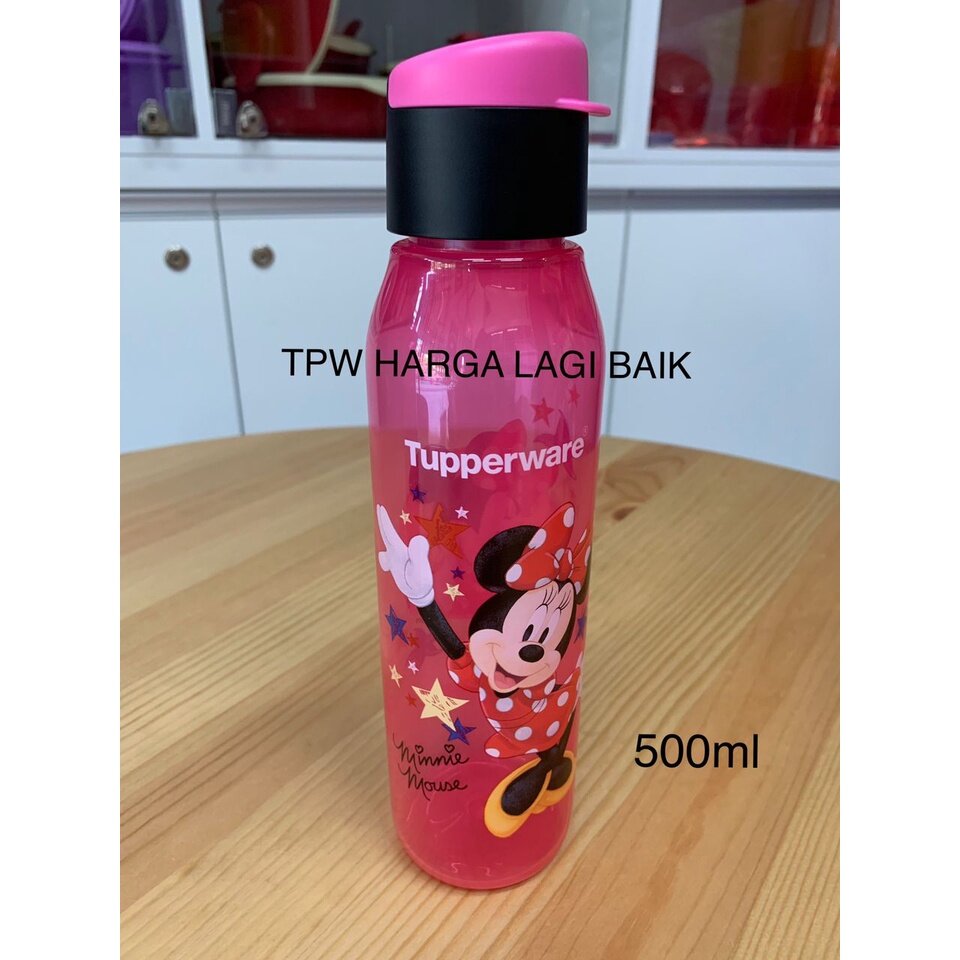 Tupperware Eco Mickey Minnie Flip Top Water Bottle 500ml/ Botol Air ...