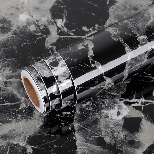 Marble Waterproof Countertop Wall Sticker Vinyl Self Adhesive Wallpaper ...