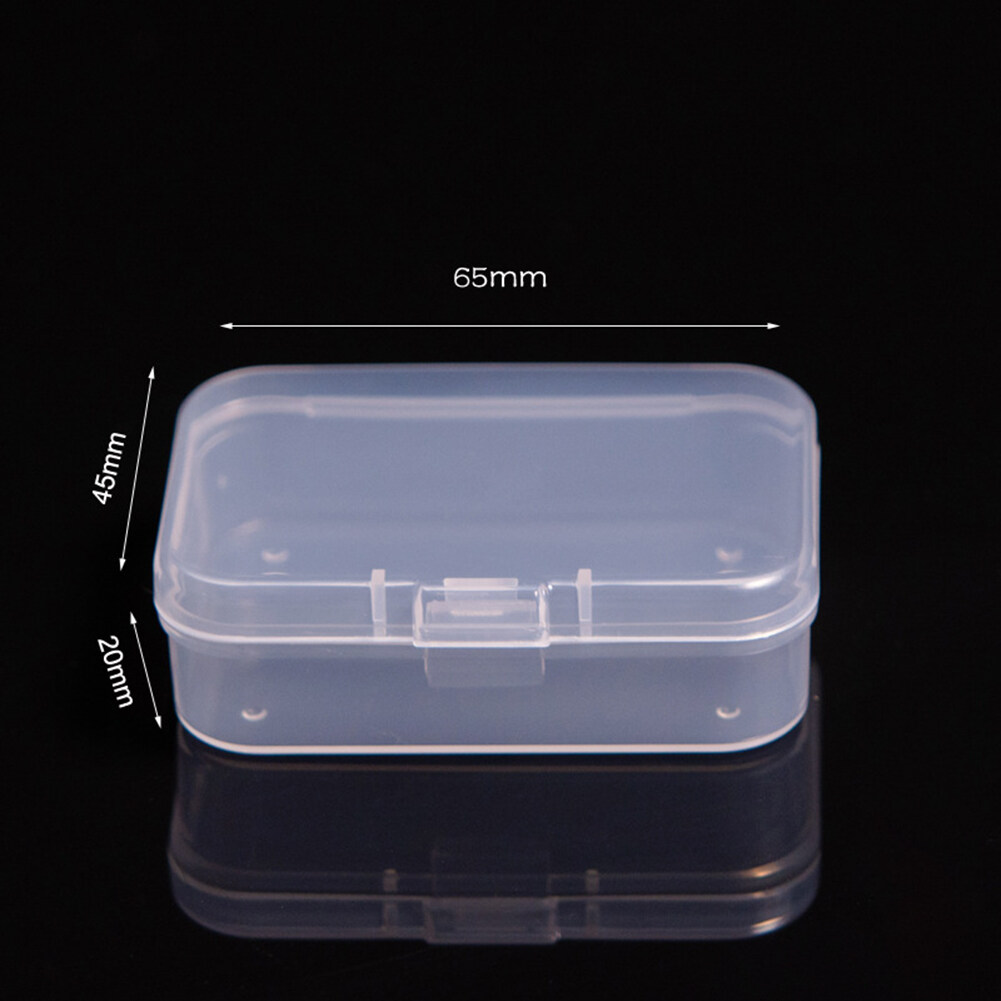 Mini Rectangular Clear Plastic Jewelry Storage Boxes Container ...