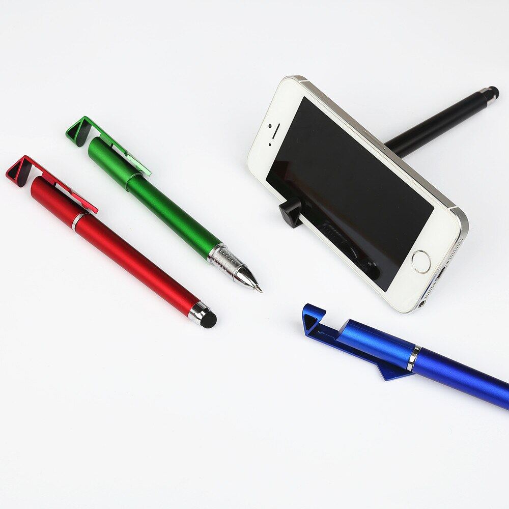 FFFAS Multi-Function Stylus Tablet Touch Pen + Ball Pen + Mobile Phone Stand Holder Gift Logo ...