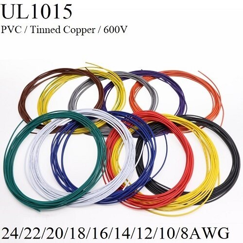 5เมตรUL1015 PVC 18AWGเส้นผ่านศูนย์กลาง2.8มม.ฉนวนOFCทองแดงElectronตัวนำสายโคมไฟสิ่งแวดล้อมDIY ...
