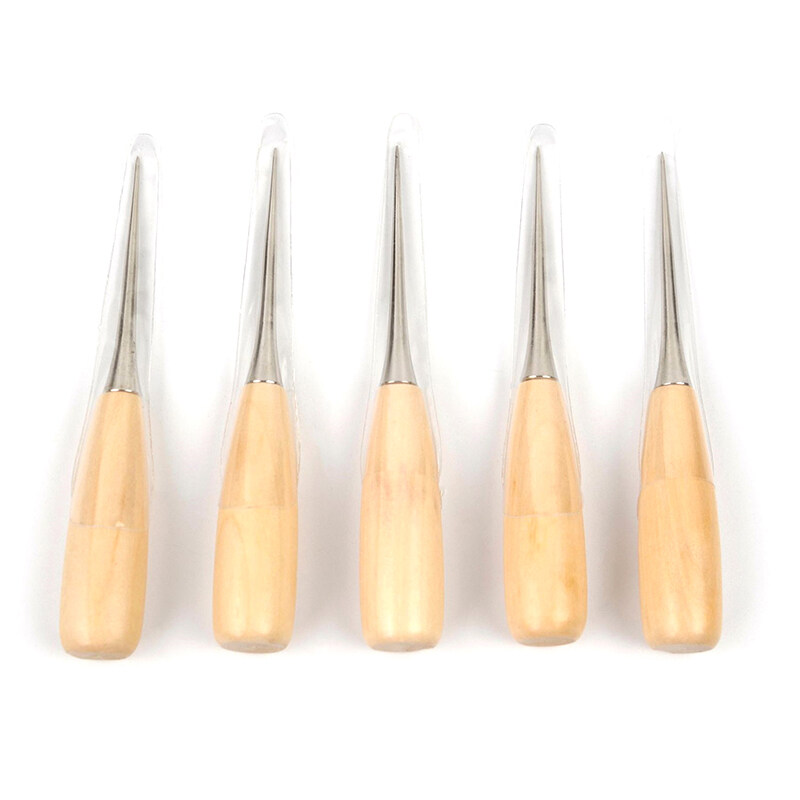 Fds High Quality Leather Wood Handle Awl Tools For Hand Stitcher ...