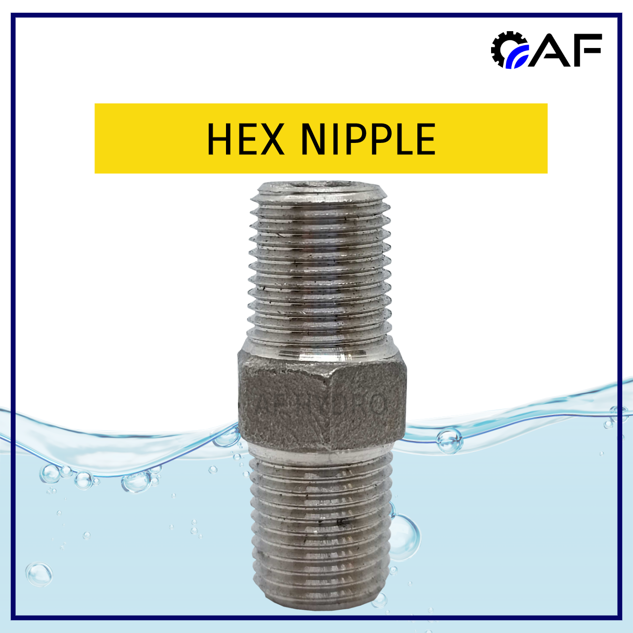Stainless Steel SS316 Hex Nipple Fitting 1/8” to 4” NPT/BSPT Male Ends ...