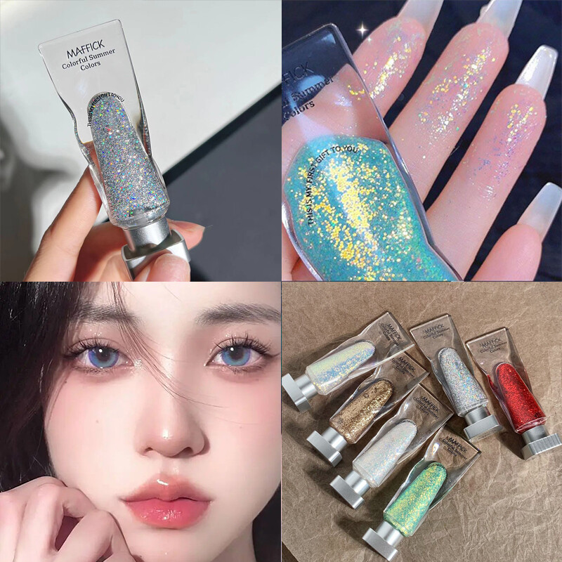 MAFFICK Ice Cube Liquid Eye Shadow Diamond Shimmer อายแชโดว์ Flash Powder Pearl Brightening ...