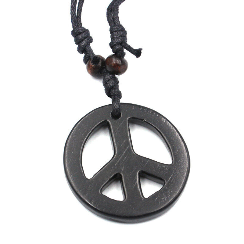 Vintage Resin Peace Sign Necklace Handcrafted Peace Charm Necklace | Lazada