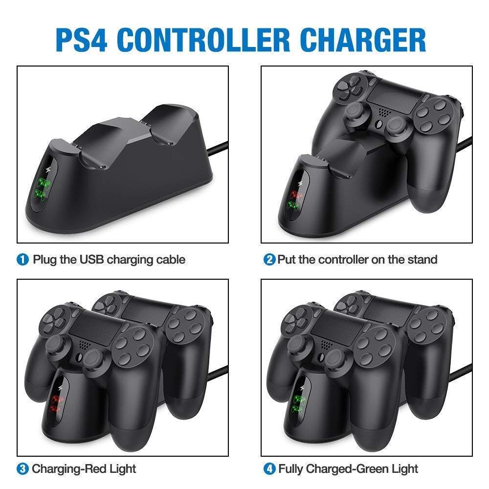 จาก XspaceX PS4 Charger, PS4 Wireless Charger Dual USB Fast CHARGING ...