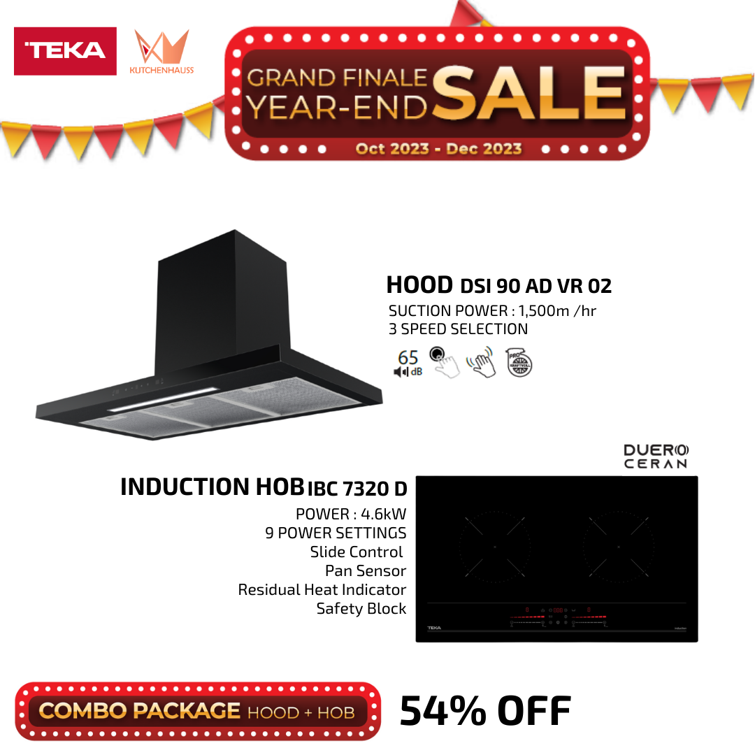 Teka 90cm Cooker Hood DSI 90 AD VR 02 (Recycle/Ventilation) + Teka 73cm ...