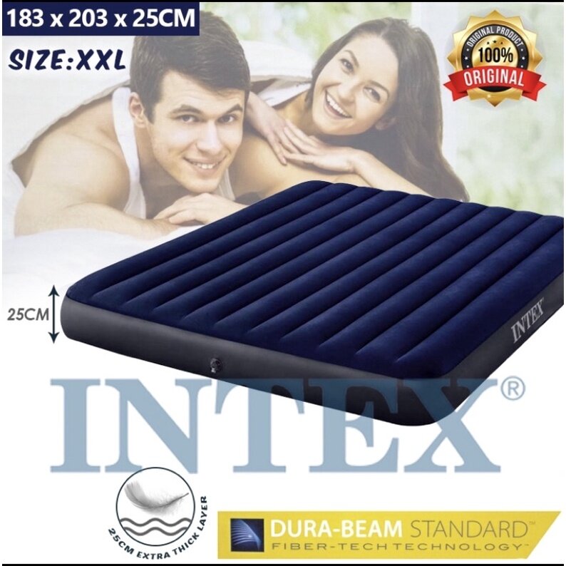 INTEX inflatable bed sleeping mattress tilam angin king size intex air ...