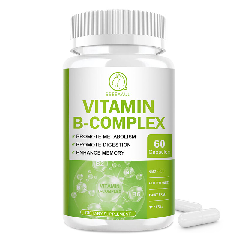 Bbeeaauu Vitamin B Complex （B1, B2, B6, B12）Immune Health, Energy ...
