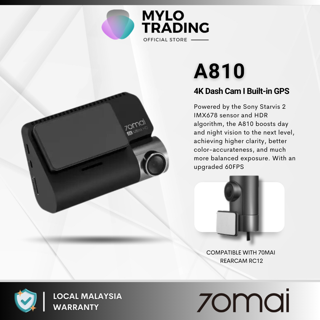 70mai A810 Dash Cam 4K With A Sony IMX678 Sensor Lazada 70mai-a810-dash-cam-4k-with-a-sony-imx678-sensor-lazada