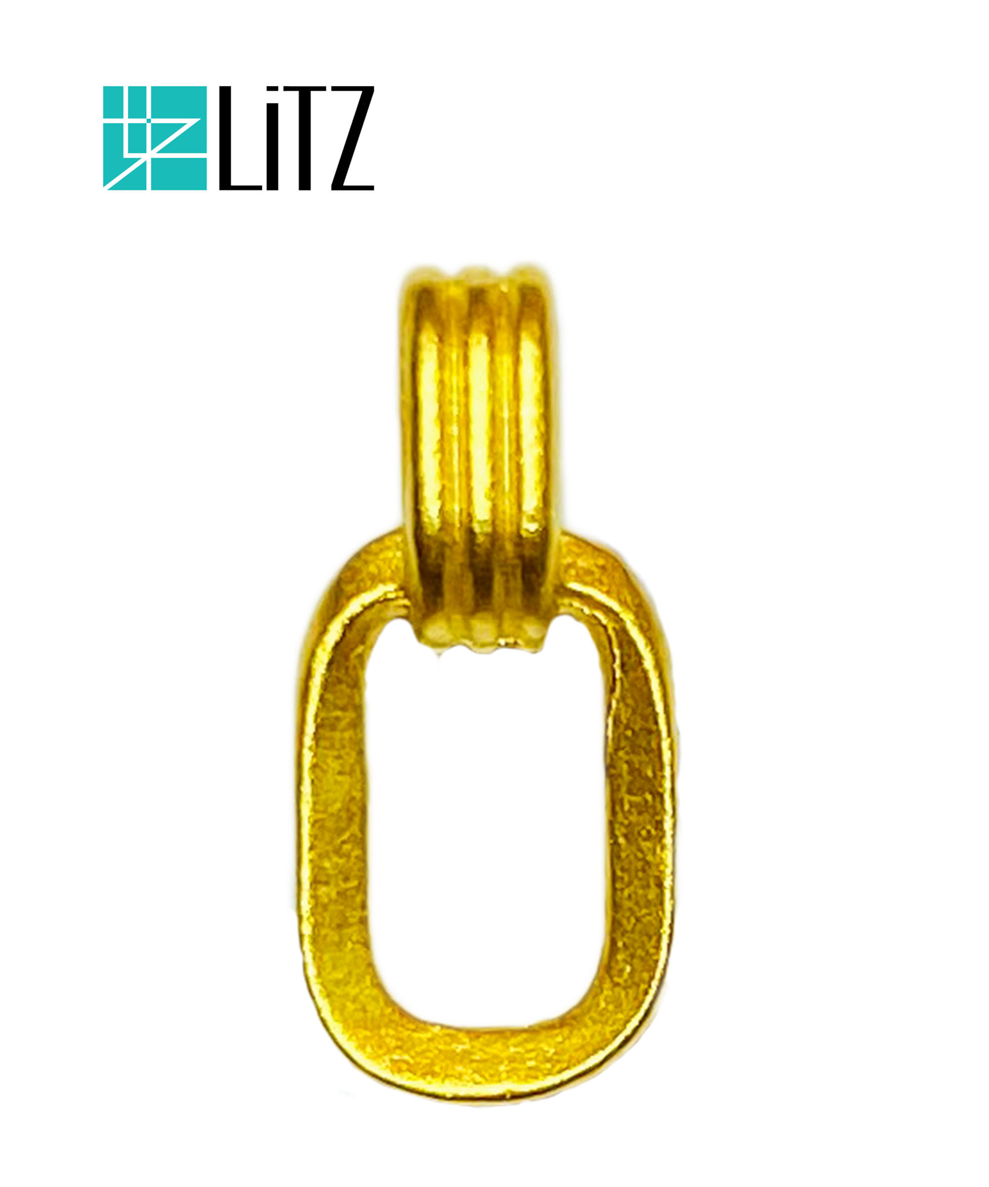 [SPECIAL] LITZ 999 (24K) Gold Double Hook Pendant 双扣吊坠 EP0291 (0.10g ...
