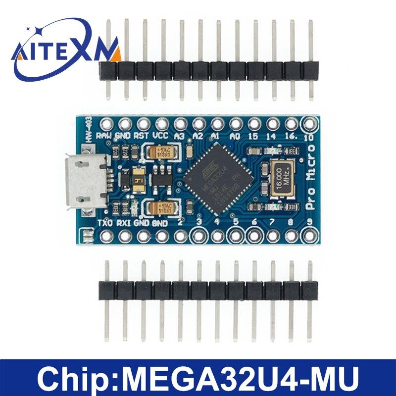 Pro Micro ATMEGA32U4 5V16MHZ module With the bootloader for arduino MINI USBMicro USB with 2 row ...