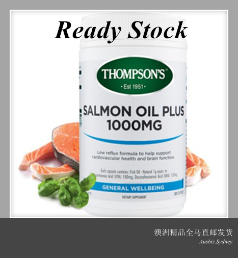 [Ready Stock] Thompson's Salmon Oil Plus 1000mg ( 500 Capsules ) (Made ...