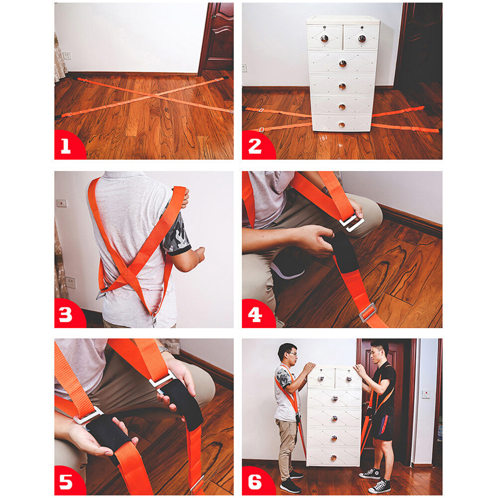 Strong Nylon Material Very Mobile Ergonomic Safety 2pcs Moving Straps ...
