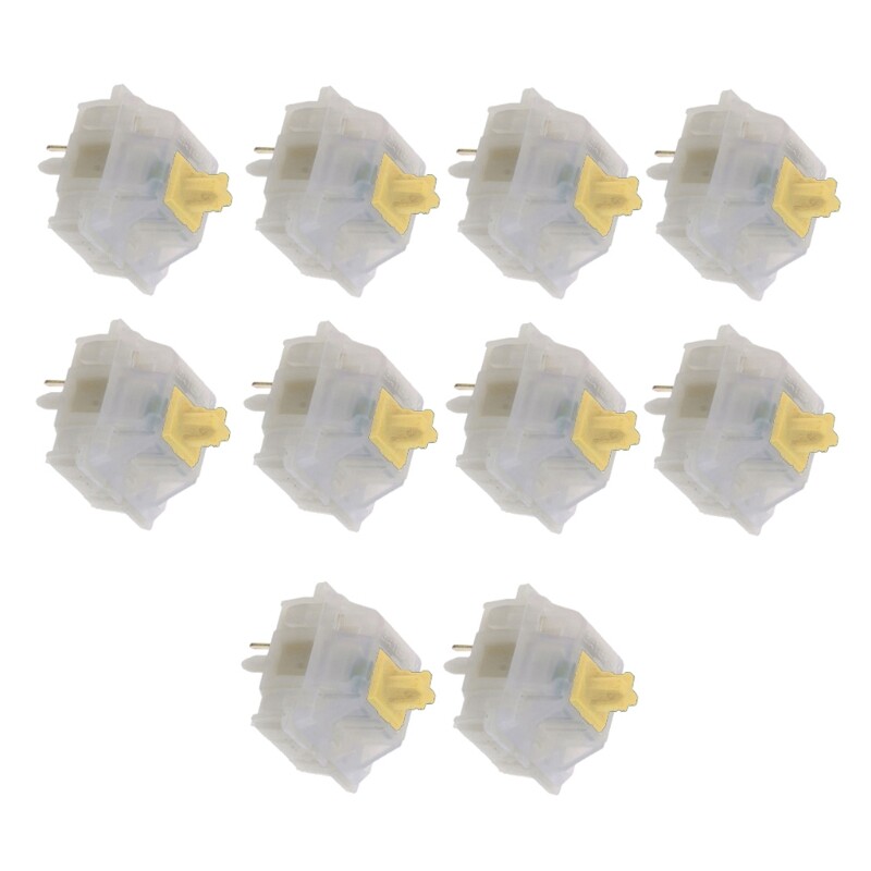 10pcs Mechanical Keyboard Cherry Clone Gateron MX Switch Transparent ...