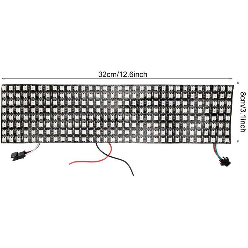 LED Matrix Panel, WS2812B RGB 832 Pixels Digital Flexible Dot Matrix ...