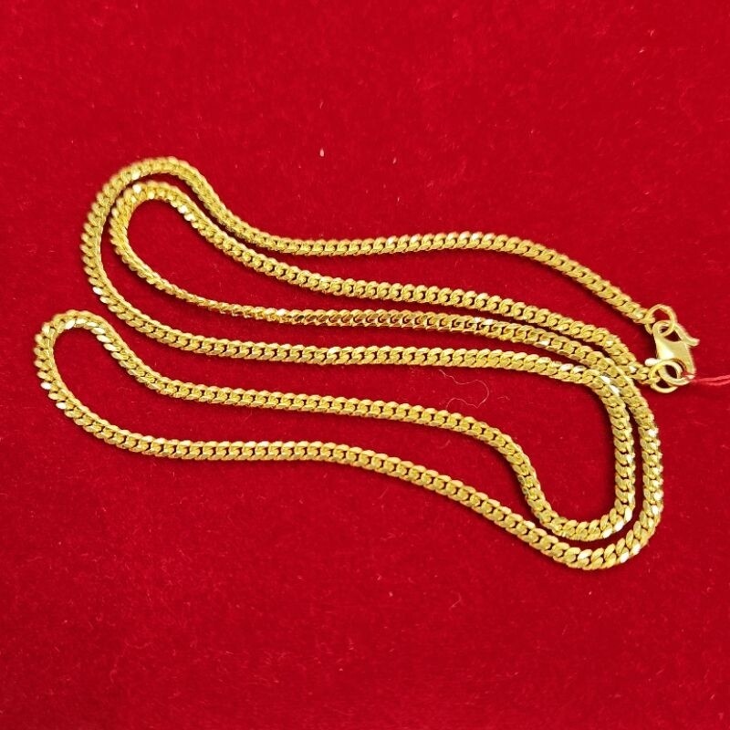 Rantai Leher Mesin Padu Emas 916 KK Goldtech/KK Goldtech 916 Gold Solid ...