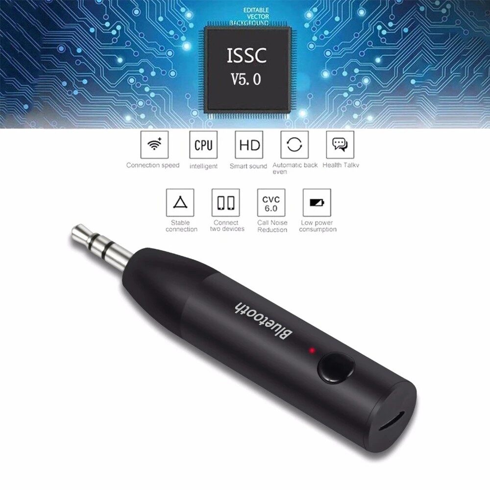 DOTEC ตัวรับสัญญาณบลูทูธ5.0อะแดปเตอร์ฟรีชุดอุปกรณ์บลูธูทรถ AUX Audio 3. ...