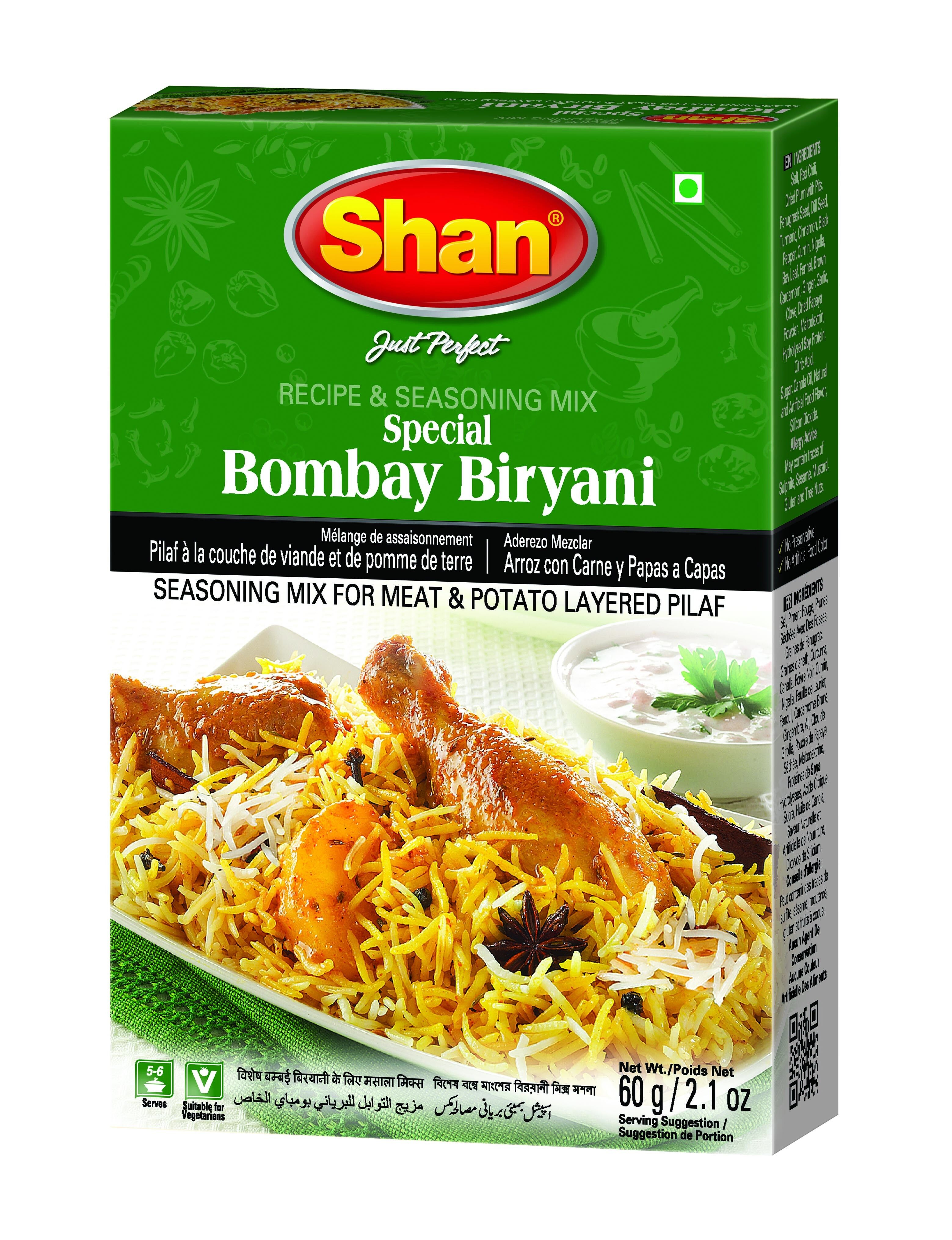 Shan Special Bombay Biryani Mix 60gm / Rempah Nasi Briyani Khas Bombay ...