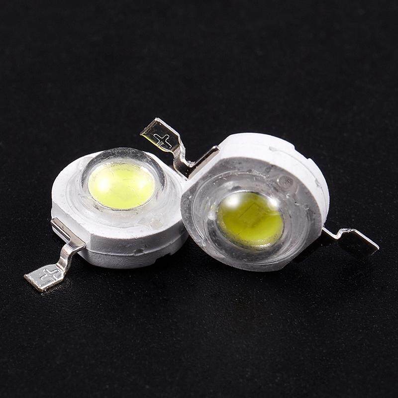 20 Pcs High Power 2 Pin 3W White LED Bead Emitters 170-190Lm 6000K ...