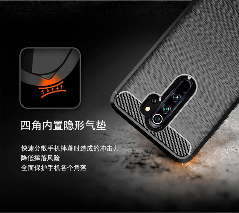 Xiaomi Redmi Note 8 Pro Case Redmi Note8Pro คาร์บอนไฟเบอร์ TPU ซิลิโคนอ่อนนุ่มฝาหลังเกราะเคส ...