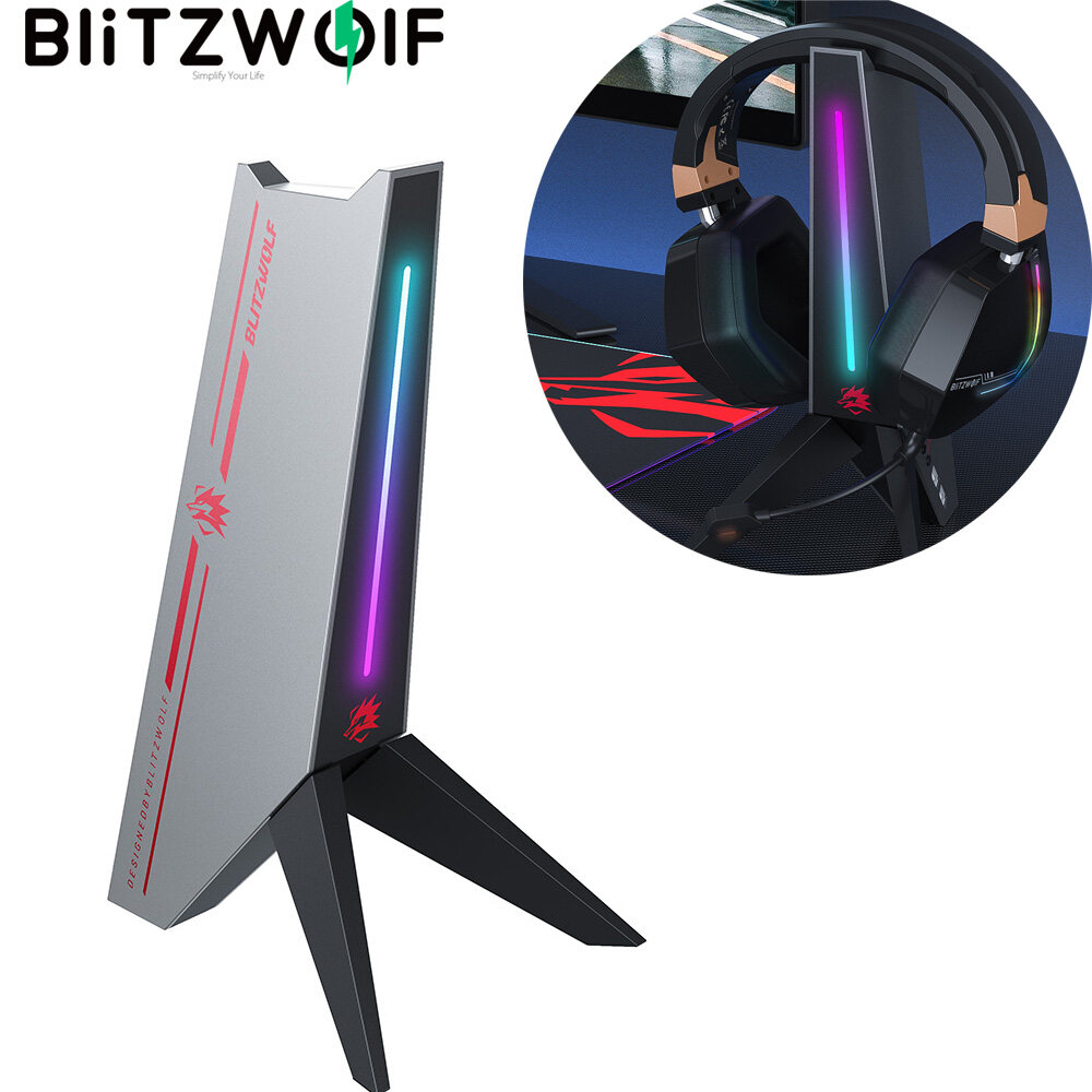 BlitzWolf BW-GTK0 RGB หูฟังสำหรับเล่นเกมพร้อมที่วางหูฟัง RGB Dual USB2 ...