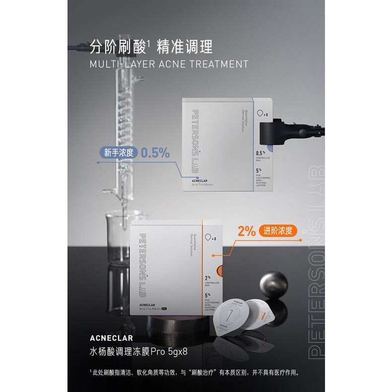 Peterson's Lab 毕生之研 水杨酸调理冻膜 (高浓度版*) Acneclar Acid Trio Mask (Pro) 水杨酸冻膜 ...