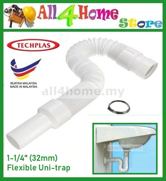 TECHPLAS Flexible Uni Trap Sink Flexible Hose Basin For Toilet Basin 1 ...