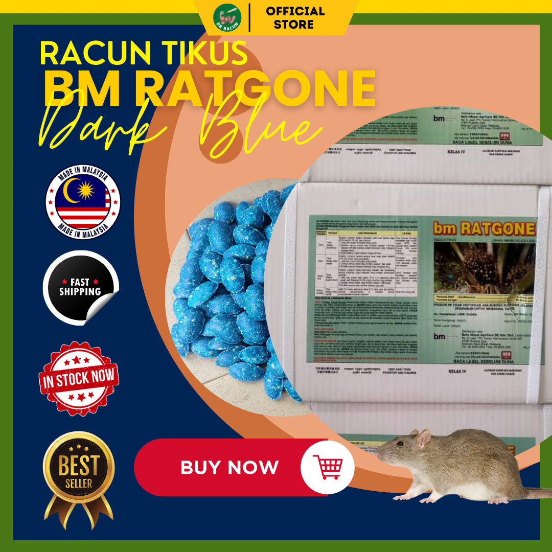Mouse poison BM RATGONE 20kg racun bunuh tikus duri merah red spinny ...