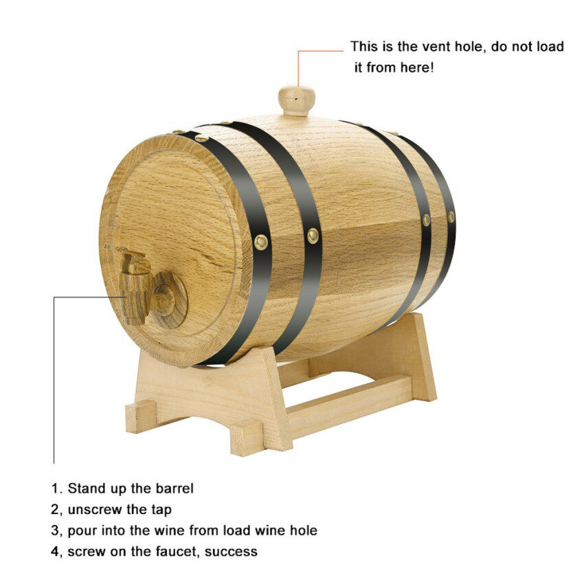 3L Oak Pine Wine Barrel Storage Special Barrel Storage Bucket Beer ...