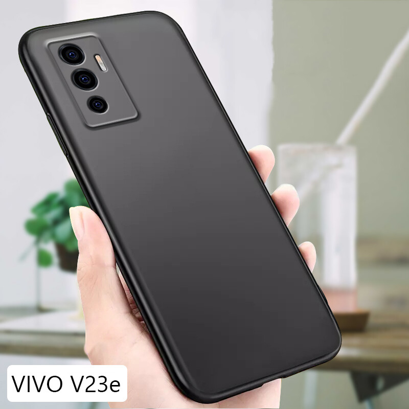 For Vivo V23e Frosted ultra-wave shockproof protective back cover with ...