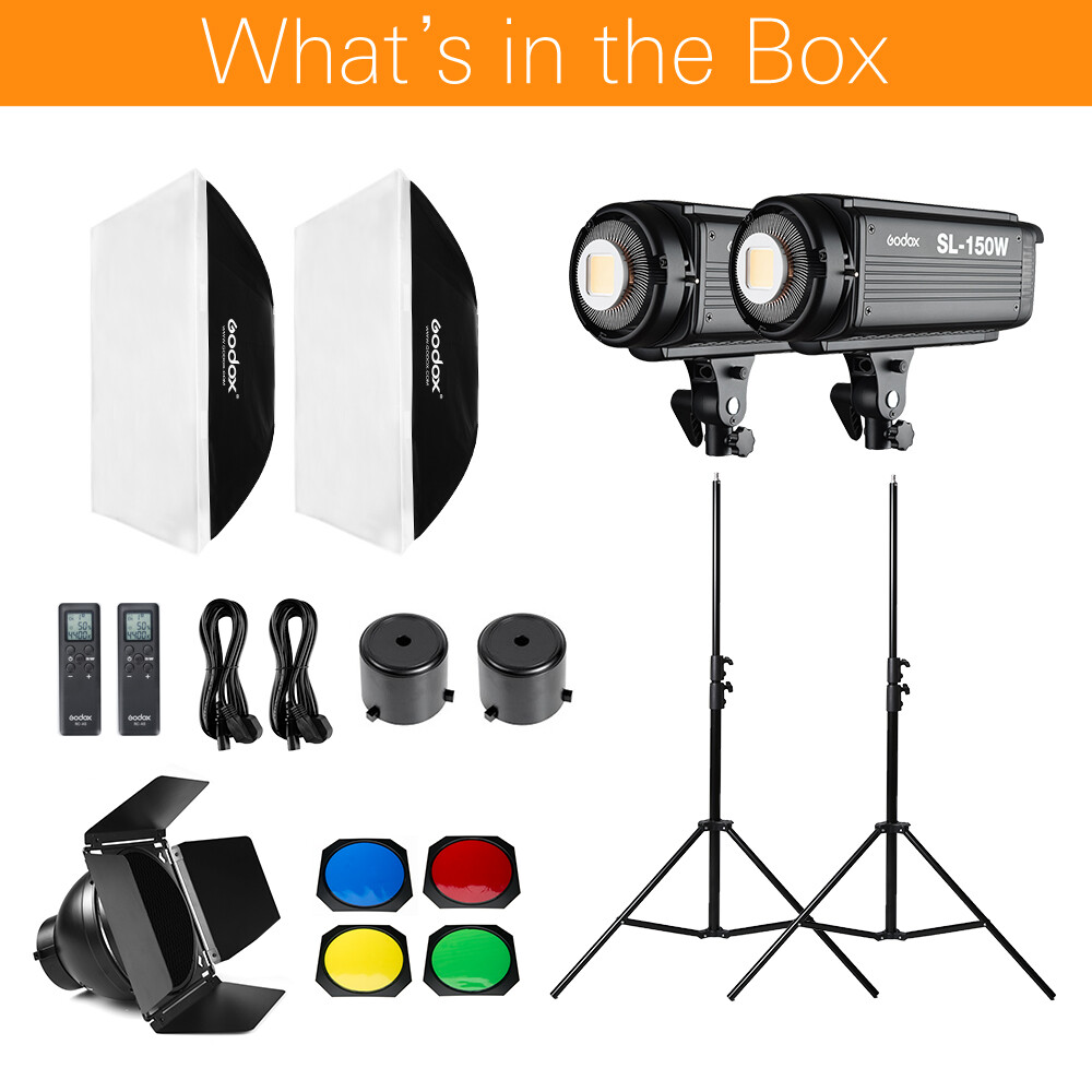Godox SL-150W 2x 150W Studio LED Continuous Photo Video Light With ...