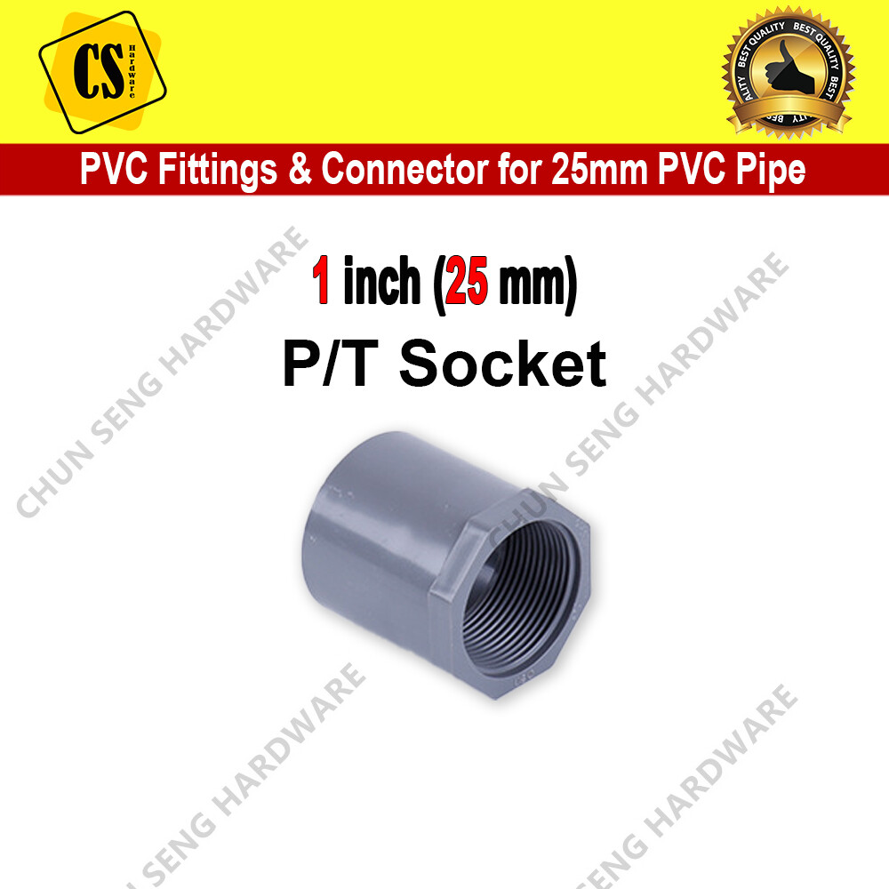 1 inch PVC Pipe Fitting Connector Sambungan Paip Air 90 Elbow 45 Degree ...