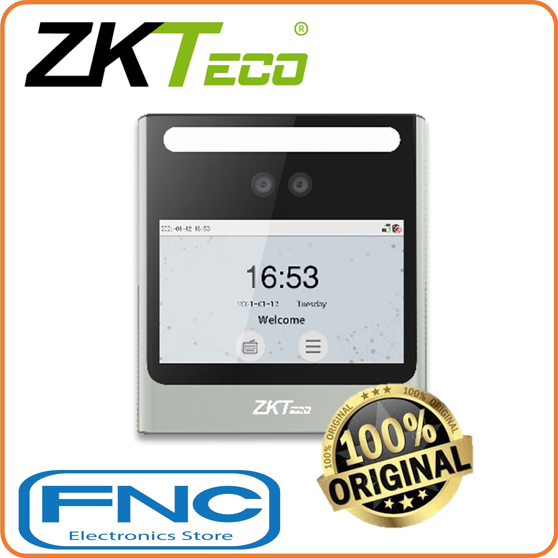 ZKTECO EFace10 Network Door Access 1MP Binocular Camera 4.3-inch Touch ...