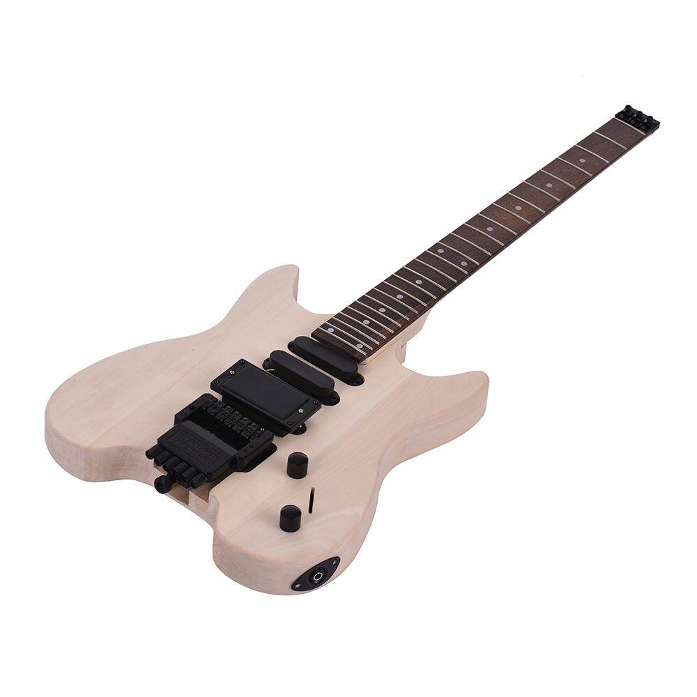 Unfinished DIY Electric Guitar Kit Basswood Body Rosewood Fingerboard ...