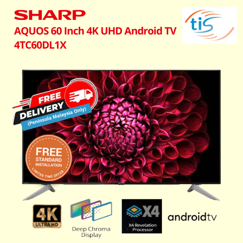 SHP-4TC60DL1X | Sharp 60 Inch AQUOS 4K UHD Android TV | Lazada